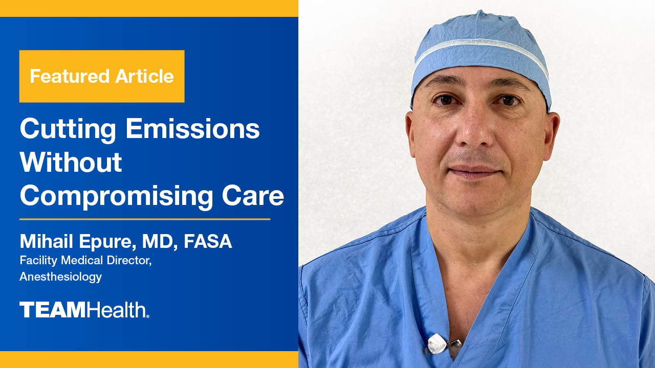 Cutting Emissions without Compromising Care | TeamHealth